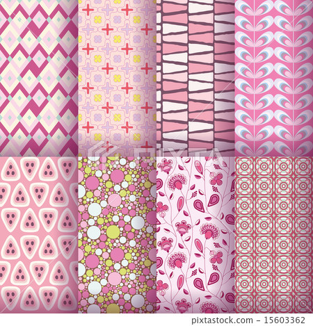 pink seamless pattern collection - Stock Illustration [15603362] - PIXTA