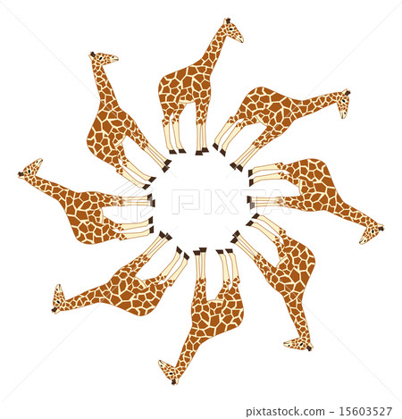 giraffe in circle - Stock Illustration [15603527] - PIXTA