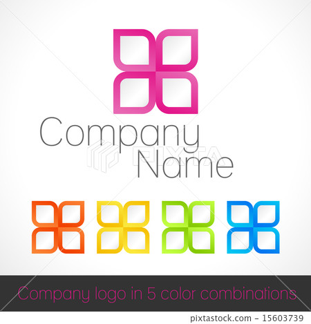 Company logo in five color combinations - Stock Illustration [15603739 ...