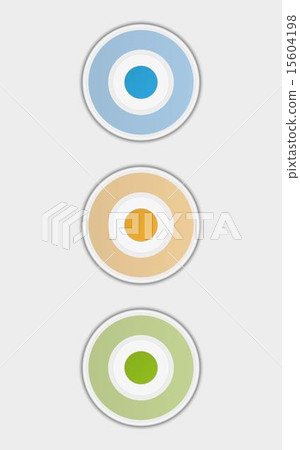 three color badges or buttons - Stock Illustration [15604198] - PIXTA