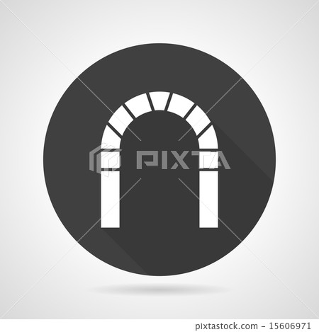 Round arch black vector icon - Stock Illustration [15606971] - PIXTA