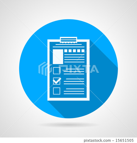 Document form blue round vector icon - Stock Illustration [15651505 ...