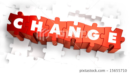 Change - White Word on Red Puzzles. - Stock Illustration [15655710] - PIXTA