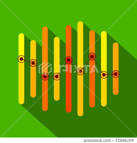 Infographics with yellow bars and long shadow - Stock Illustration ...