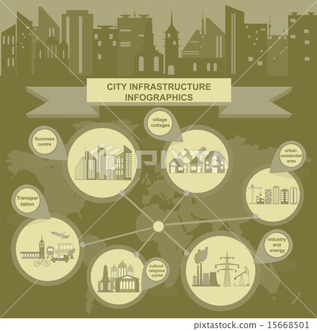 Elements infrastructure city infographics - Stock Illustration ...