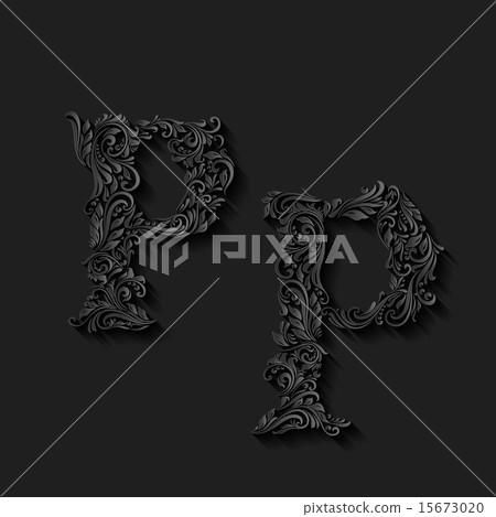 Decorated letter p - Stock Illustration [15673020] - PIXTA