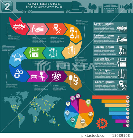 Car service, repair Infographics - Stock Illustration [15689108] - PIXTA