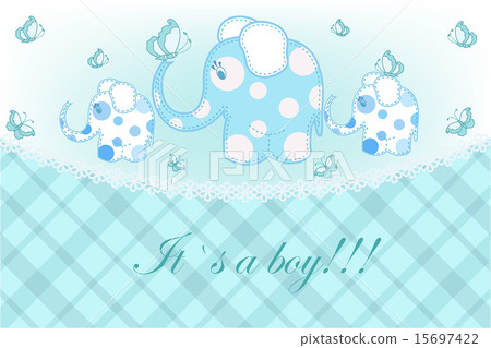 Beautiful childrens card for the boy - Stock Illustration [15697422 ...