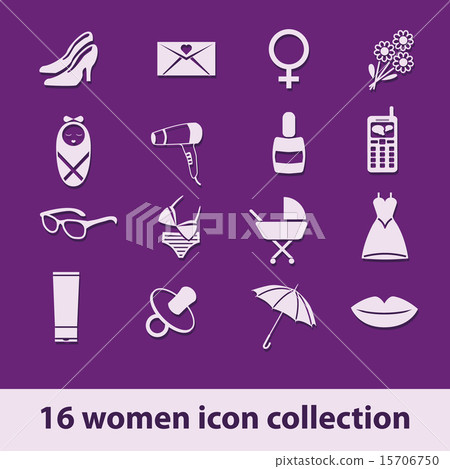 women icon collection - Stock Illustration [15706750] - PIXTA