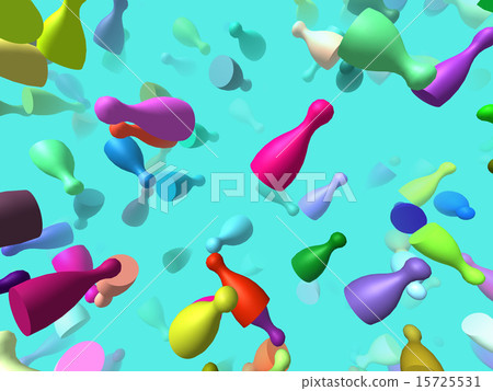 Flying pieces generated 3D background - Stock Illustration [15725531 ...