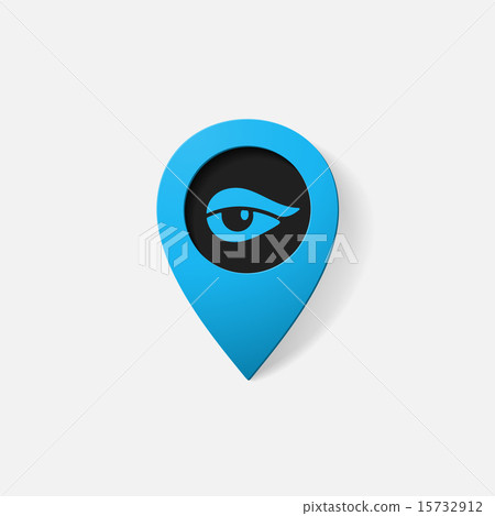 Realistic color pointer: eye - Stock Illustration [15732912] - PIXTA