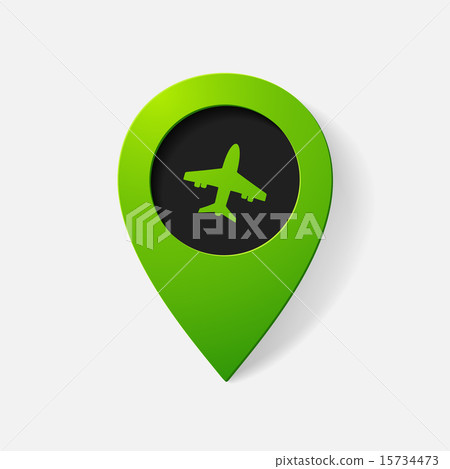 Realistic color pointer: plane - Stock Illustration [15734473] - PIXTA