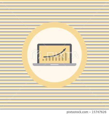Rating on a laptop screen color flat icon - Stock Illustration ...