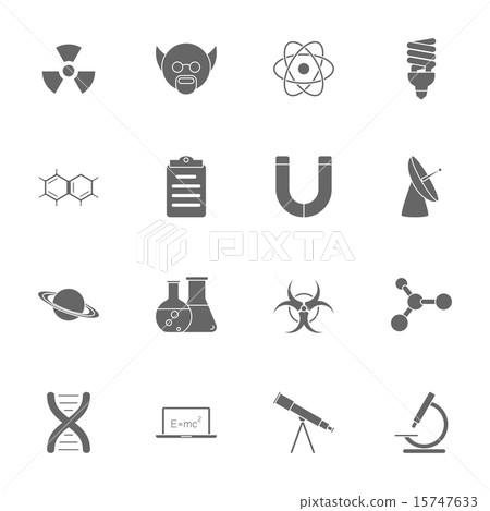 Science silhouette icons set - Stock Illustration [15747633] - PIXTA