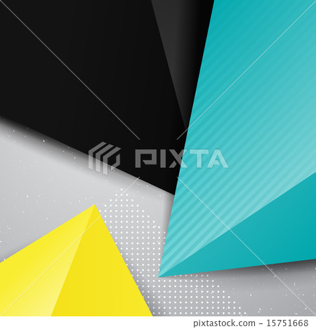 Geometric triangle bright background - Stock Illustration [15751668 ...