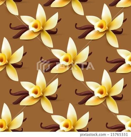 Vanilla seamless pattern - Stock Illustration [15765331] - PIXTA