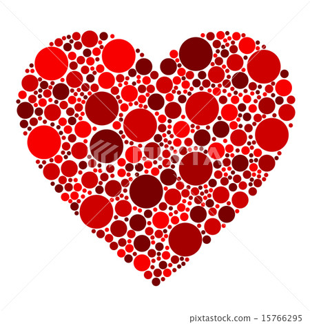 red dots heart - Stock Illustration [15766295] - PIXTA