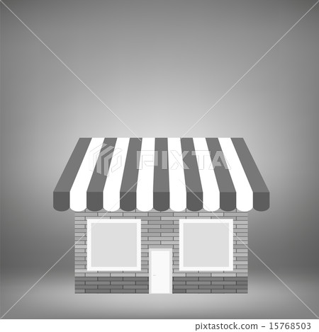 Grey Shop Icon - Stock Illustration [15768503] - PIXTA