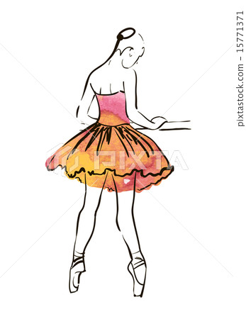 Vector hand drawing ballerina figure - Stock Illustration [15771371 ...