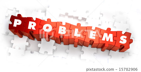 Problems - Text on Red Puzzles. - Stock Illustration [15782906] - PIXTA