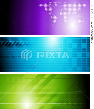 Bright tech vector banners - Stock Illustration [15784190] - PIXTA