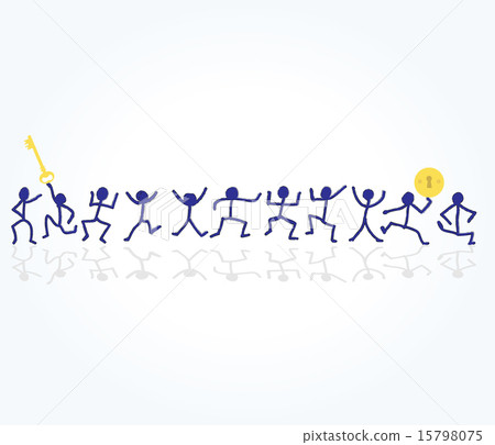 Stickman key - Stock Illustration [15798075] - PIXTA