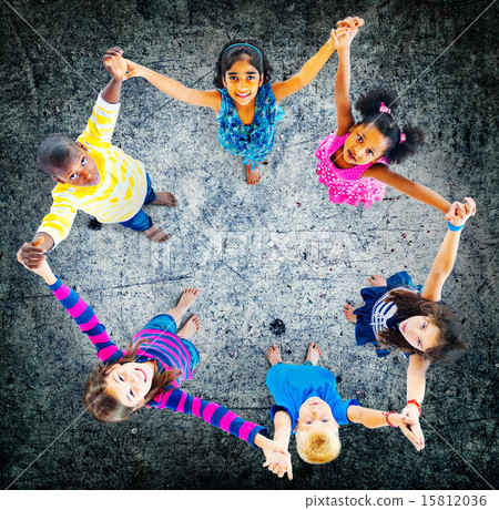Children Kids Cheerful Unity Diversity Concept-照片素材（圖片） [15812036 ...