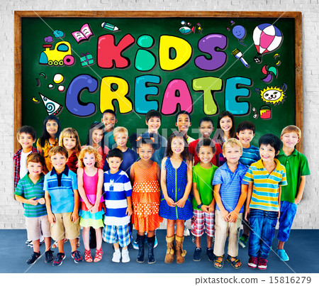 Kids Create Cretivity Design Ideas Colorful... - Stock Photo [15816279 ...