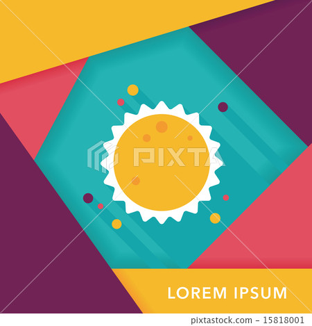 Space sun flat icon with long shadow,eps10 - Stock Illustration ...