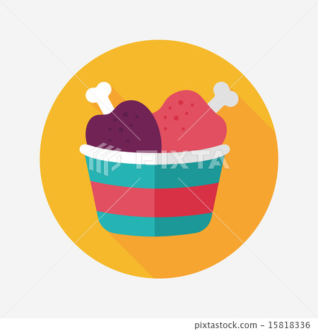 Chicken legs flat icon with long shadow,eps10 - Stock Illustration ...
