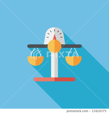 Financial balance flat icon with long shadow,eps10 - Stock Illustration ...