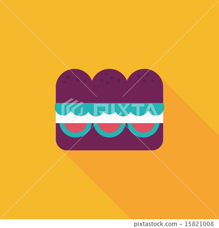 sandwich flat icon with long shadow,eps10 - Stock Illustration ...