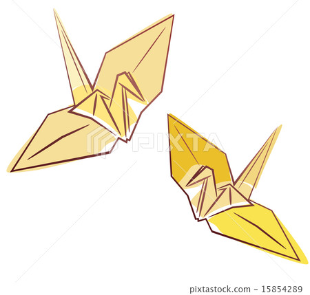 Folded paper crane - Stock Illustration [15854289] - PIXTA
