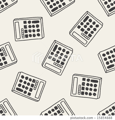 Doodle seamless pattern background - Stock Illustration [15854888] - PIXTA