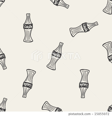 Doodle cola seamless pattern background - Stock Illustration [15855072 ...