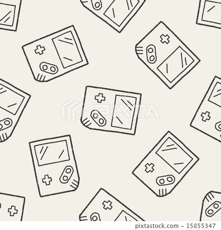 Doodle Consoles seamless pattern background - Stock Illustration ...