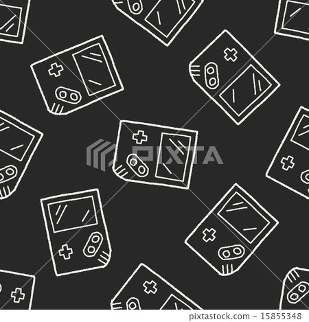 Doodle Consoles seamless pattern background - Stock Illustration ...