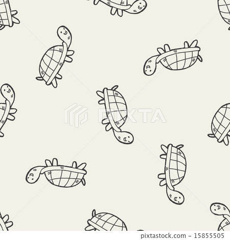 Doodle Tortoise seamless pattern background-插圖素材 [15855505] - PIXTA圖庫