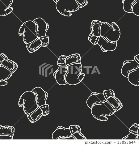 Doodle Boxing seamless pattern background - Stock Illustration ...