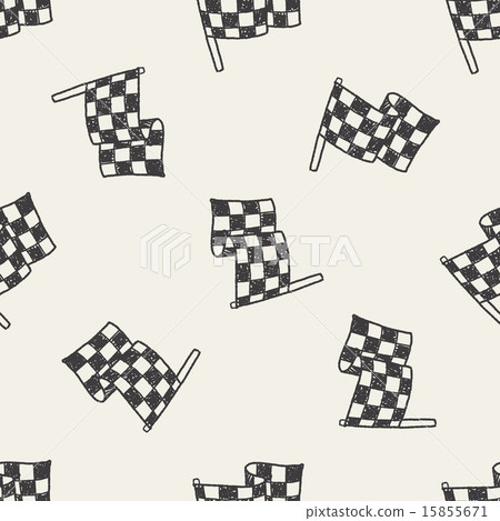 Doodle Flag seamless pattern background - Stock Illustration [15855671 ...