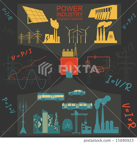 Power energy industry infographic - Stock Illustration [15890923] - PIXTA