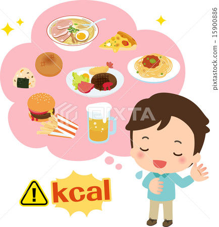 A man who likes high calorie diet - Stock Illustration [15900886] - PIXTA