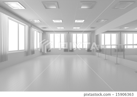 White empty training dance-hall - Stock Illustration [15906363] - PIXTA