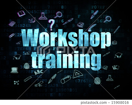 Studying concept: Workshop Training on Digital... - Stock Illustration ...