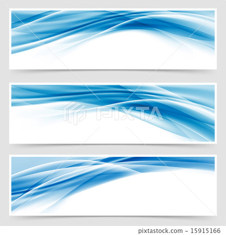 Beautiful hi-tech blue header footer swoosh - Stock Illustration ...