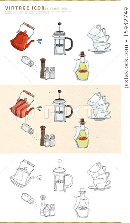 [ILL018] Vintage Icon_043 - Stock Illustration [15932749] - PIXTA