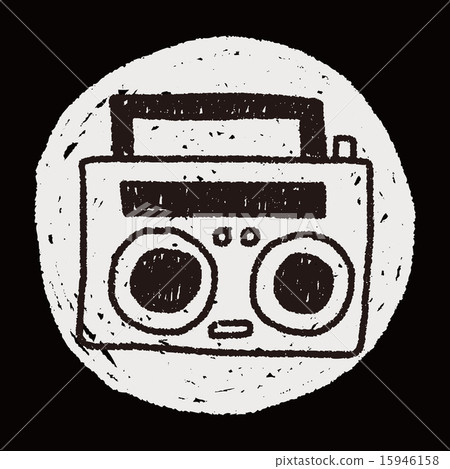 radio player doodle drawing - Stock Illustration [15946158] - PIXTA