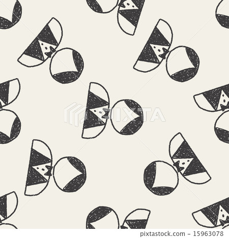 waiter doodle seamless pattern background - Stock Illustration ...