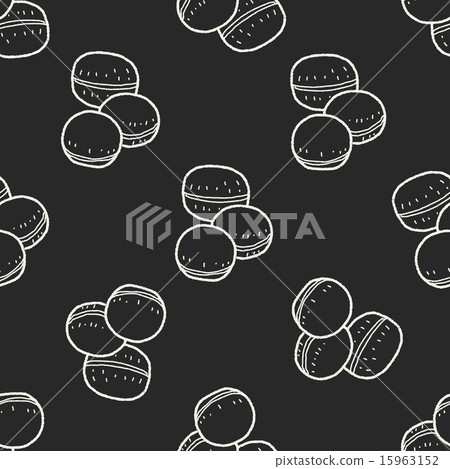 macaron doodle seamless pattern background-插圖素材 [15963152] - PIXTA圖庫