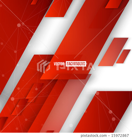 Vector Abstract geometric shape from red -插圖素材 [15972867] - PIXTA圖庫